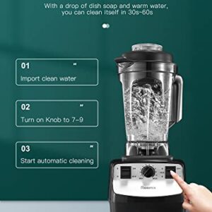 Reemix Counter Blender Smoothie Maker, 1450W Professional High Speed Blenders for Kitchen, 10 Speed Control, 68 oz BPA-Free Tritan Container, 8 Titanium Stainless Steel Blade for Ice/Soup/Nuts