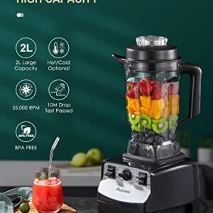 Reemix Counter Blender Smoothie Maker, 1450W Professional High Speed Blenders for Kitchen, 10 Speed Control, 68 oz BPA-Free Tritan Container, 8 Titanium Stainless Steel Blade for Ice/Soup/Nuts