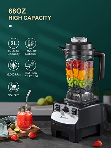 Reemix Counter Blender Smoothie Maker, 1450W Professional High Speed Blenders for Kitchen, 10 Speed Control, 68 oz BPA-Free Tritan Container, 8 Titanium Stainless Steel Blade for Ice/Soup/Nuts