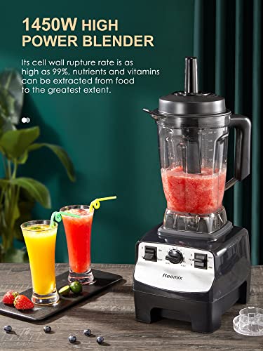 Reemix Counter Blender Smoothie Maker, 1450W Professional High Speed Blenders for Kitchen, 10 Speed Control, 68 oz BPA-Free Tritan Container, 8 Titanium Stainless Steel Blade for Ice/Soup/Nuts