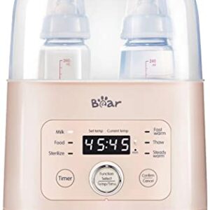 Bear Bottle Warmer, Baby Bottle Warmer for Breastmilk, Portable Bottle Warmer for Travel, Accurate Temperature and Time Control for Formula, Heater&Thaw BPA-Free Milk Warmer