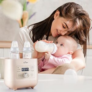 Bear Bottle Warmer, Baby Bottle Warmer for Breastmilk, Portable Bottle Warmer for Travel, Accurate Temperature and Time Control for Formula, Heater&Thaw BPA-Free Milk Warmer