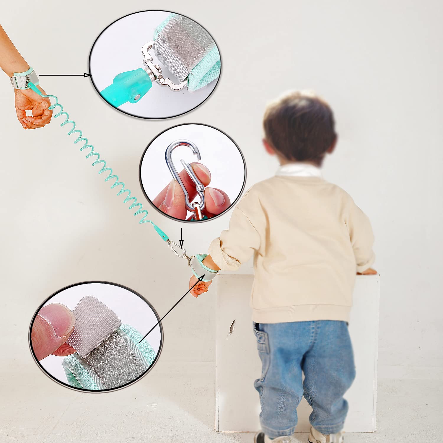 Toddler Leash for Kids-Baby Child Harness with Anti Lost Wrist Link for Boys/Girls