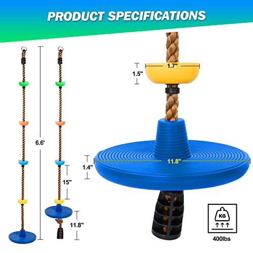 JOYLDIAS 100FT Zipline Kits for Backyard with Climbing Swing Rope and Seat, Zip Lines for Kids and Adults with Spring Brake, Safety Belt Zip Line for Kids Outdoor Playground Games