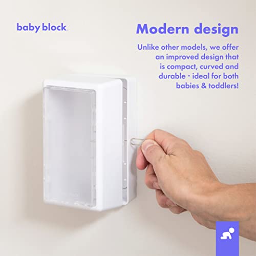 New Lock & Key Outlet Cover | Plug Covers for Electrical Outlets | Wall Plug Socket Protectors | Outlet Covers | Baby Safety & Childproof Locks