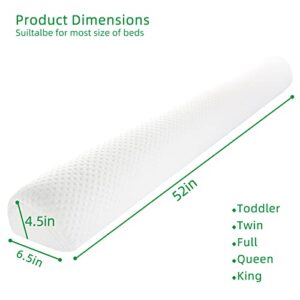 BBjixiang Toddler Bed Bumper for Twin Bed, Crib Rail Guard for Baby Boys and Girls Foam Long Pillow Pad with Non-Slip Washable Cover 1 Pack