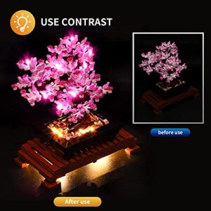 Vaodest LED Light for Lego Bonsai Tree 10281 Model,Design and Configuration Compatible with Model 10281 (LED Light Only, Not Building Block Kit) (Pink)