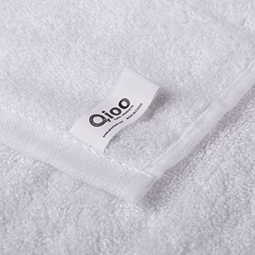 Qioo Baby Bamboo Washcloths 6Pack (White)