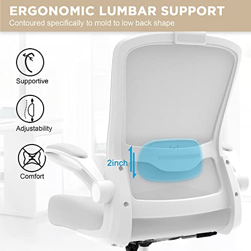 Mimoglad Office Chair, High Back Ergonomic Desk Chair with Adjustable Lumbar Support and Headrest, Swivel Task Chair with flip-up Armrests for Guitar Playing, 5 Years Warranty