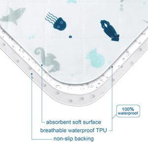 Potty Training Bed Pad 100% Waterproof, Bed Wetting Protection Pad for Twin and Toddler Beds, Reusable, Non Slip and Easy to Change, Waterproof Mattress Pad, Bed Pads Washable Waterproof