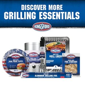 Kingsford® Heavy Duty Aluminum Grilling Foil Liners, 4ct | 14.75” x 9” Foil Grill Liners for Grilling, Cooking, And Steaming | Kingsford® Extra Tough Grilling Accessories