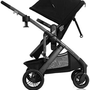 Evenflo Pivot Suite Travel System with LiteMax Infant Car Seat with Anti-Rebound Bar Dunloe Black