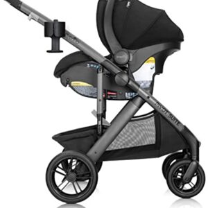 Evenflo Pivot Suite Travel System with LiteMax Infant Car Seat with Anti-Rebound Bar Dunloe Black