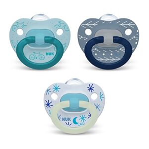 nuk orthodontic pacifier value pack,18-36 months, 3-pack (boy&girl)