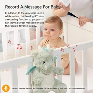 Cloud b Sound Machine with White Noise Soothing Sounds | Cuddly Stuffed Animal & Nomadic Nightlight | Record Parent Voice | Adjustable Settings & Auto-Shutoff | LoveLight™ Buddies - Drake The Dragon™