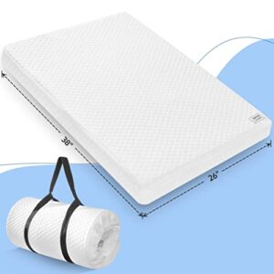 pro goleem pack and play mattress (38’’x26’’x3.15’’), waterproof fitted pack n play mattress pad, soft playard mattress memory foam playpen mattress mini crib mattress for babies and toddlers