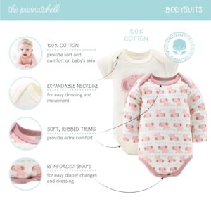 The Peanutshell Newborn Clothes & Accessories Set | 30 Piece Layette Gift Set | Fits Newborn to 3 Months | Pink Elephant & Floral