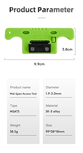 Two Pieces per Pack TAWAA Mid-Span Access Tool MSAT5 Sleek Ergonomic Design Lock Design Alloy Forging Sharp Blade