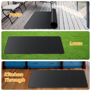 Wasmicro 70"×39" Under Grill Mat for Outdoor | Fire Pit Mat Collapsible | BBQ Fireproof Grill Pad | Lawns, Decks, Patios, Fireplace Protective Mats | Waterproof, Oil-Proof, Washable [Extra Large]