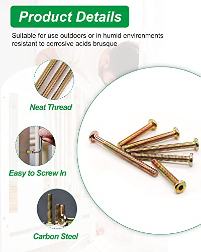 Crib Screws Replacement Set - M6 Socket Head Screws Bolts for Delta/Graco/Dream On Me Baby Bed - Replacement Hardware for Furniture Chair Table Desk Bed Frame (M6 x 20 mm -20PCS)