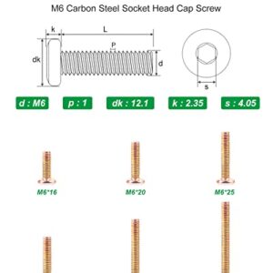 Crib Screws Replacement Set - M6 Socket Head Screws Bolts for Delta/Graco/Dream On Me Baby Bed - Replacement Hardware for Furniture Chair Table Desk Bed Frame (M6 x 20 mm -20PCS)