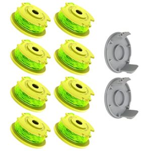 ac80rl3 string trimmer replacement spool line .080 inch twisted line and spool for ryobi one plus+ 18v 24v 40v cordless trimmers weed eater auto-feed spool line refill 11ft（8+2 pack）