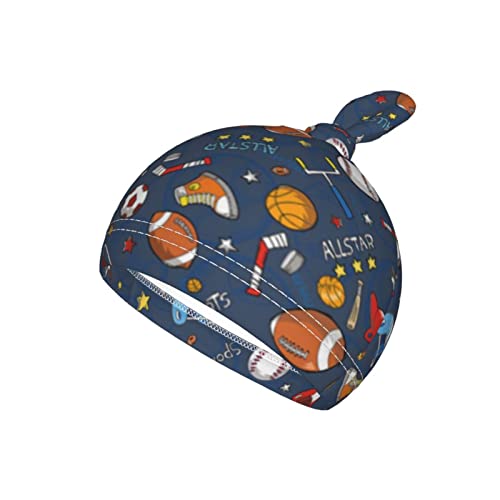 Sports Football Baseball Basketball Soccer Baby Stuff Swaddle Blanket Hat Set,Soft and Stretchy Infant Receiving Blanket for Newborn, Swaddle Sack Wrap for Boy/Girl