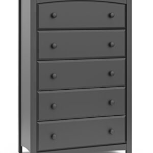 Storkcraft Kenton 5 Drawer Dresser (Gray) & STORKCRAFT Alpine 6 Drawer Dresser - Gray