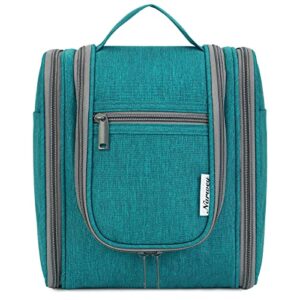 narwey hanging travel toiletry bag cosmetic make up organizer for women and men (medium, teal)