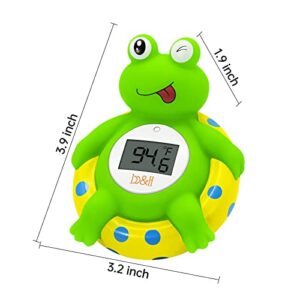 b&h Baby Bath Thermometer & Room Thermometer – Easy to Read Display | BPA-Free| Fahrenheit or Celsius | Digital Water Thermometer Floating Bathing Toy Shower Gift for Infant Newborn