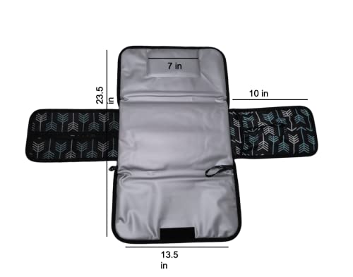 Portable Diaper Changing Pad by BabyDJhor, Open with One Hand, Unisex Baby Style, Excellent to Travel, Camping, Vacations, Gift, Register List and More. Newborn and Infant.