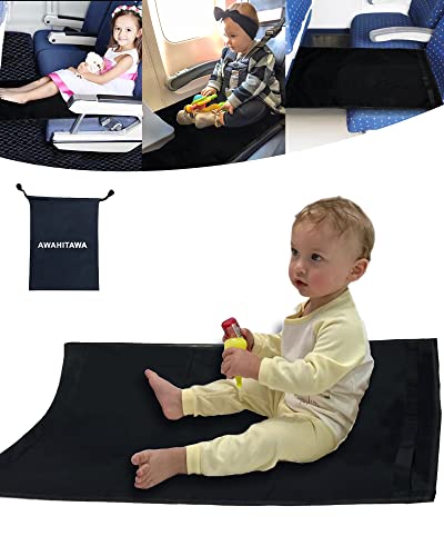 AWAHITAWA Travel Bed, Airplane Essentials Kids, Portable Toddler Bed, Baby Travel Cot Accessories, Airplane Must Haves for Toddlers