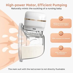 Coolever Wearable Breast Pump Hands Free, Great Suction for Electric Breast Pump, No Milk Leakage Portable Breast Pump, Low Noise&Pain Free, LCD Display, 3 Modes&9 Levels, 19+22+26mm Flanges, 2 Pack