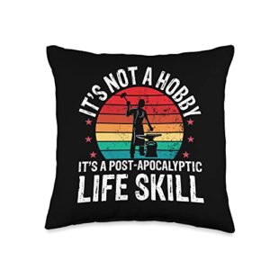 forging forge blacksmith blacksmithing apparel co. it's not a hobby funny forge anvil blacksmith dad throw pillow, 16x16, multicolor