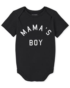 the children's place baby short sleeve 100% cotton family bodysuits, mama's boy