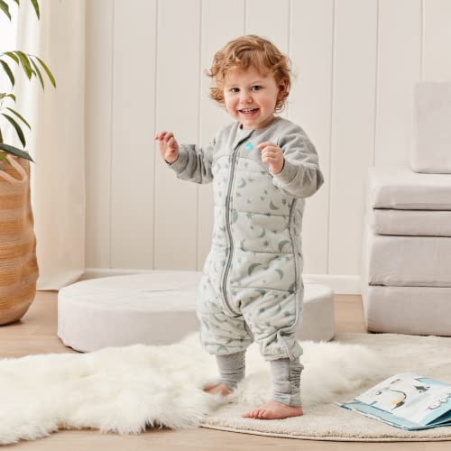 Love to Dream Warm Baby Sleep Suit (12-24 Mo), Super Soft Temp Regulating Sleeping Sack, 2.5TOG Warm Wearable Blanket, Olive