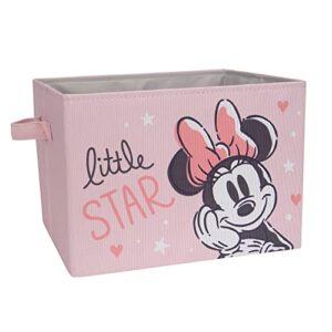 lambs & ivy disney baby minnie mouse pink foldable storage basket/container/bin