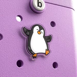 BOGGBeans Penguin Charm for Bogg Bag, Simply Southern Totes, and Similar Styles. Acrylic 3" Animal Charm Accessories for Beach Totes