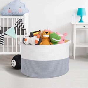 Blanket Basket Toy Organizers and Storage Toy Basket 23.6x14.1in Toy Storage Baskets Blanket Basket Living Room Extra Large Clothes Basket Woven Baskets for Storage Blanket Baby Laundry Basket