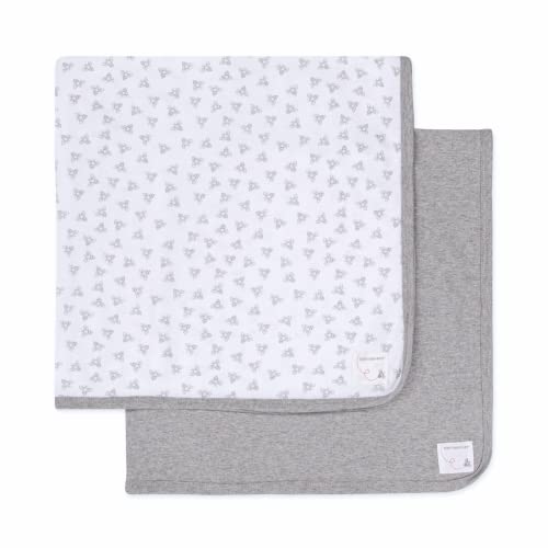 Burt's Bees Baby - Blankets, Set of 2, 100% Organic Cotton Swaddle, Stroller, Receiving Blankets