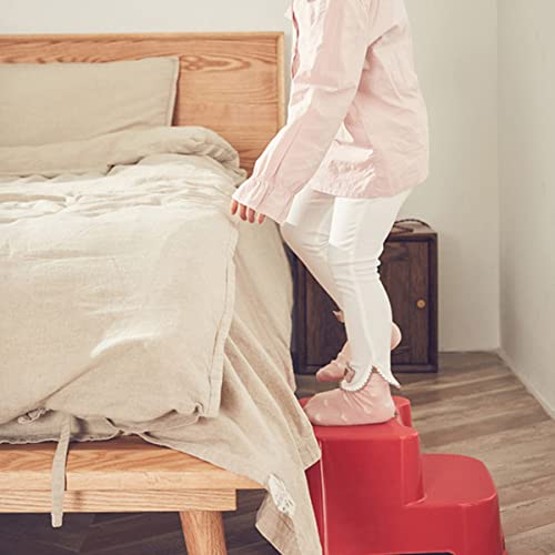 Stools 1pc Potty Training for Two Red Stool Bathroom Safety Toilet Non- Kitchen Anti-Slip Foot Stools Household Bedside Step Bedroom Steps Slip Step Stool