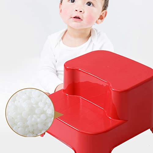 Stools 1pc Potty Training for Two Red Stool Bathroom Safety Toilet Non- Kitchen Anti-Slip Foot Stools Household Bedside Step Bedroom Steps Slip Step Stool