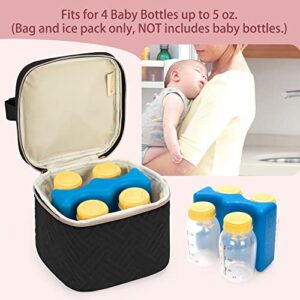 Fasrom Breast Pump Bag Backpack Bundle with Breastmilk Cooler Bag with Ice Pack Fits 4 Baby Bottles up to 5 Ounce