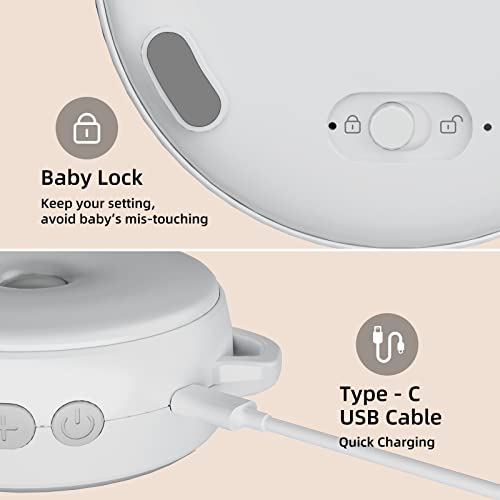 Funlicht White Noise Machine Baby & Adult,Portable Sound Machine with Night Light,18 Soothing Sound,Powerful Battery,Auto-Off Timers,Child-Lock,Sound Therapy for Home,Travel,Office,Registry Gift