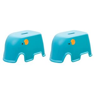 honmeet 2pcs chairs stool textured sitting toilet room minimalist plastic bathroom bedroom practical home cartoon toddler kitchen mini safety creative potty elephant cute step loft