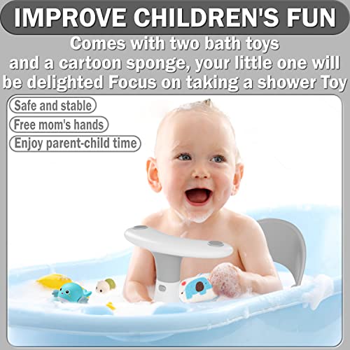 Baby Bath Seat,Baby Bathtub Seat for 6 Months & Up, Infant Bath Seat with Secure Suction Cups, Non-Slip Toddler Bath Seat TOPMINO