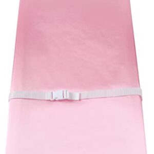 Satin Changing Pad Cover Set 2 Pack Ultra Soft Silk Protect for Baby Hair and Skin Cradle or Bassinet Sheets, Grey & Pink