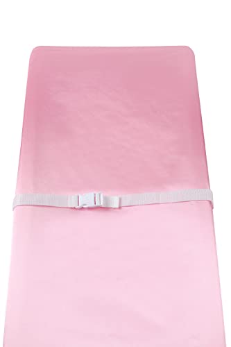 Satin Changing Pad Cover Set 2 Pack Ultra Soft Silk Protect for Baby Hair and Skin Cradle or Bassinet Sheets, Grey & Pink