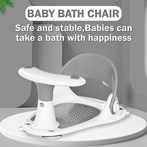 Baby Bath Seat,Baby Bathtub Seat for 6 Months & Up, Infant Bath Seat with Secure Suction Cups, Non-Slip Toddler Bath Seat TOPMINO