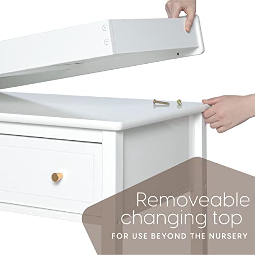 Milliard Changing Table Dresser with Removable Diaper Changing Top, Baby Changing Station for Nursery, Dresser for Bedroom, Entryway